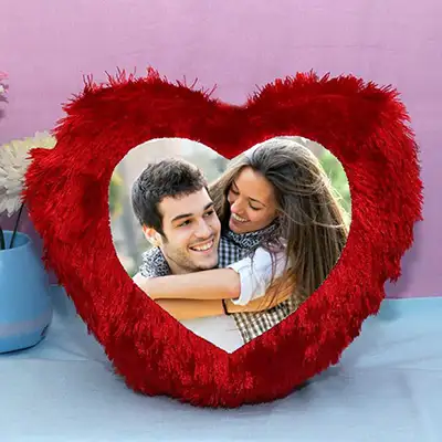 Customized Heart Cushion | Photo Printed Heart Cushion | Buy Heart ...